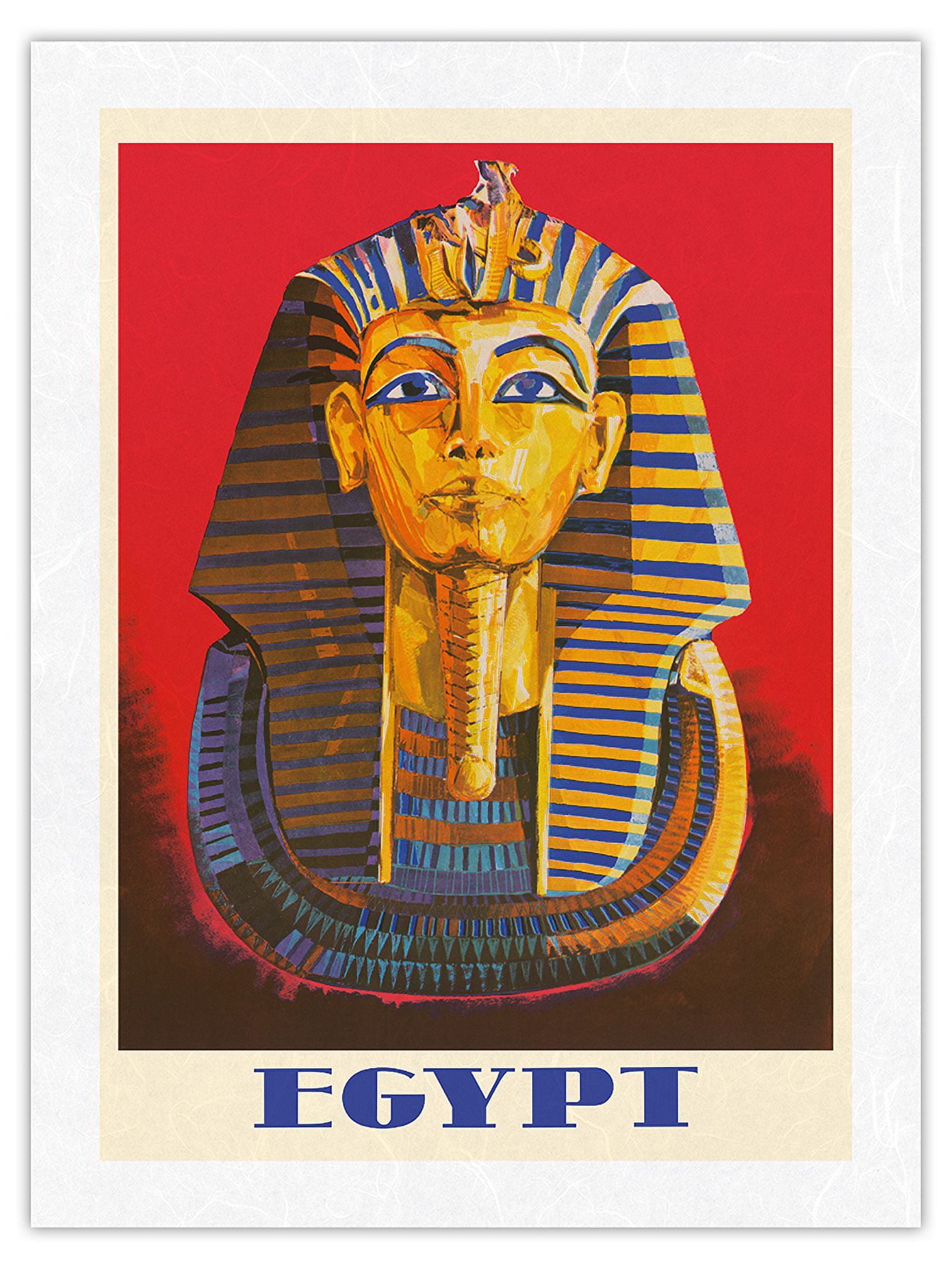 Egypt - Egyptian Pharaoh Tutankhamun (King Tut) - Vintage Travel Poster ...