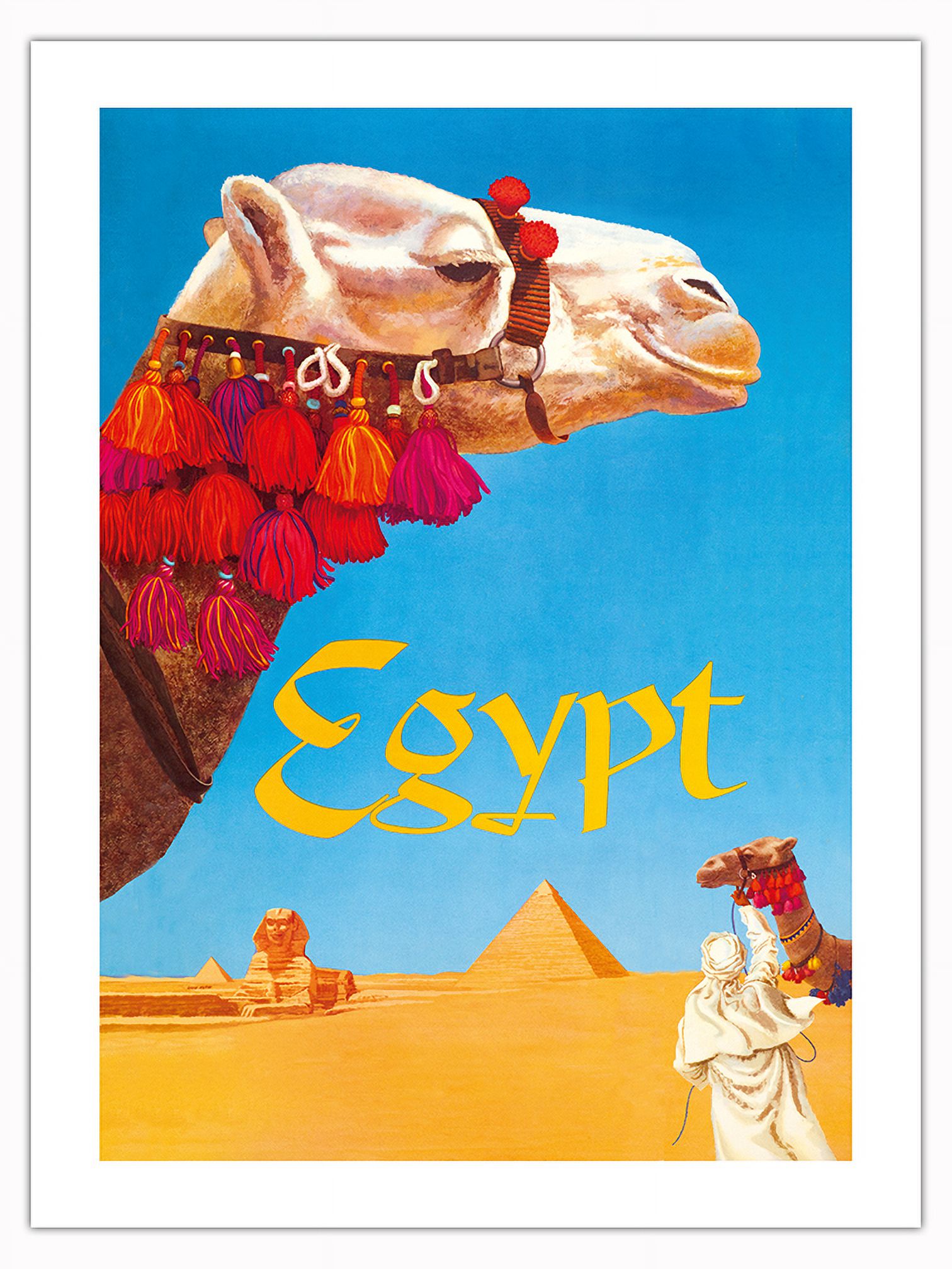 Egypt - Egyptian Pyramids - Vintage Travel Poster by David Klein c.1955 ...