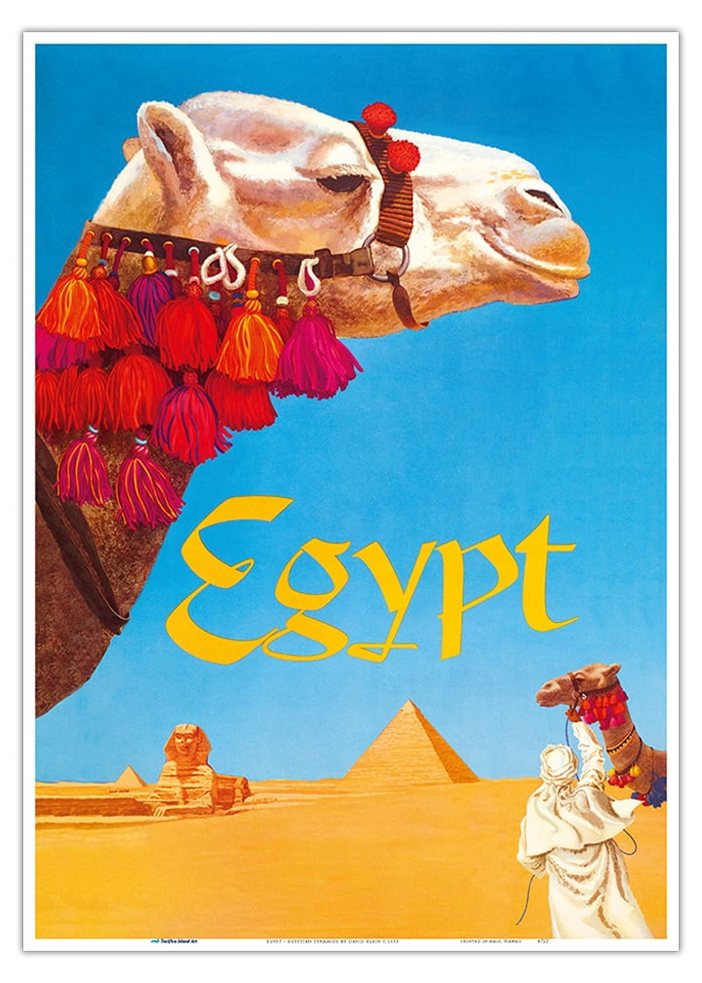 Egypt - Egyptian Pyramids - Vintage Travel Poster by David Klein c.1955 ...