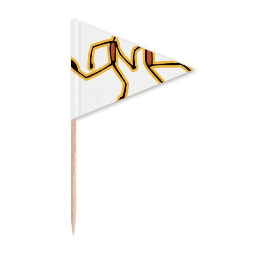 Egypt Figure Roller Skating Pattern Toothpick Triangle Cupcake Toppers ...