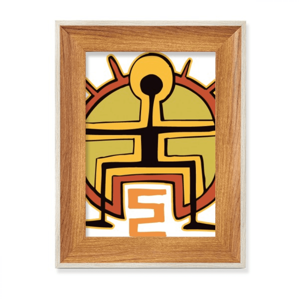 Egypt Figure Sun Totem Desktop Wooden Photo Frame Display Picture Art ...