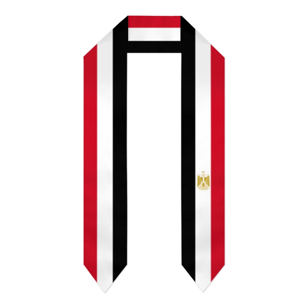 Egypt Flag Thick Graduation Sash Stole Scarf Double Sided Honor Stole ...