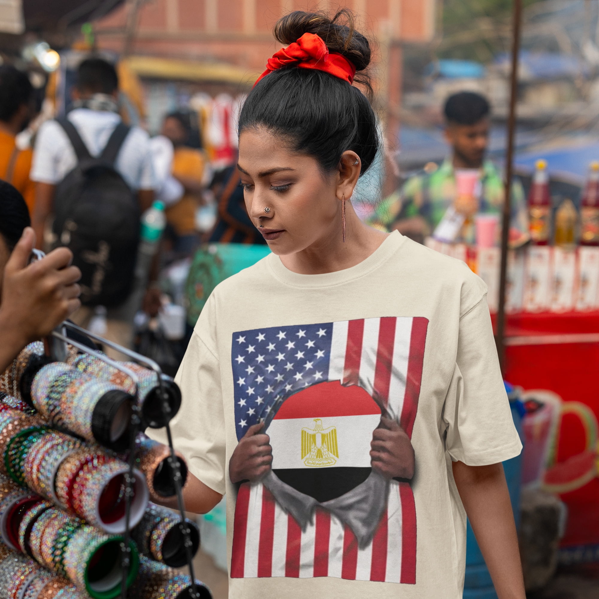 Egypt Flag + USA Flag Pride T-shirt | Egyptian + American Flag Rip 4th ...