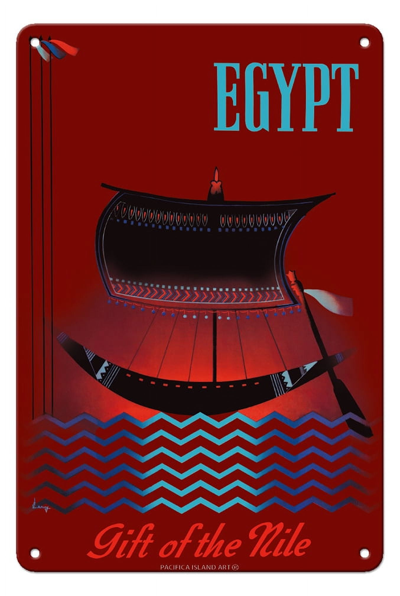 Egypt - Gift of the Nile - Ancient Egyptian Solar Boat - Vintage Travel ...