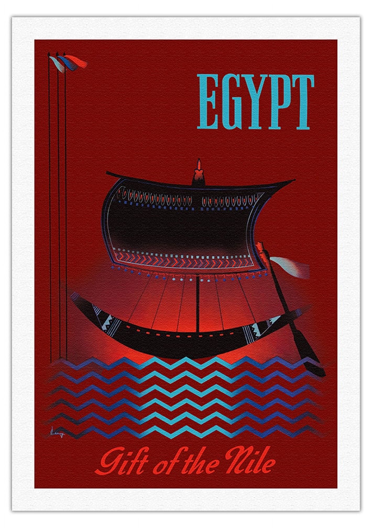Egypt - Gift of the Nile - Ancient Egyptian Solar Boat - Vintage Travel ...