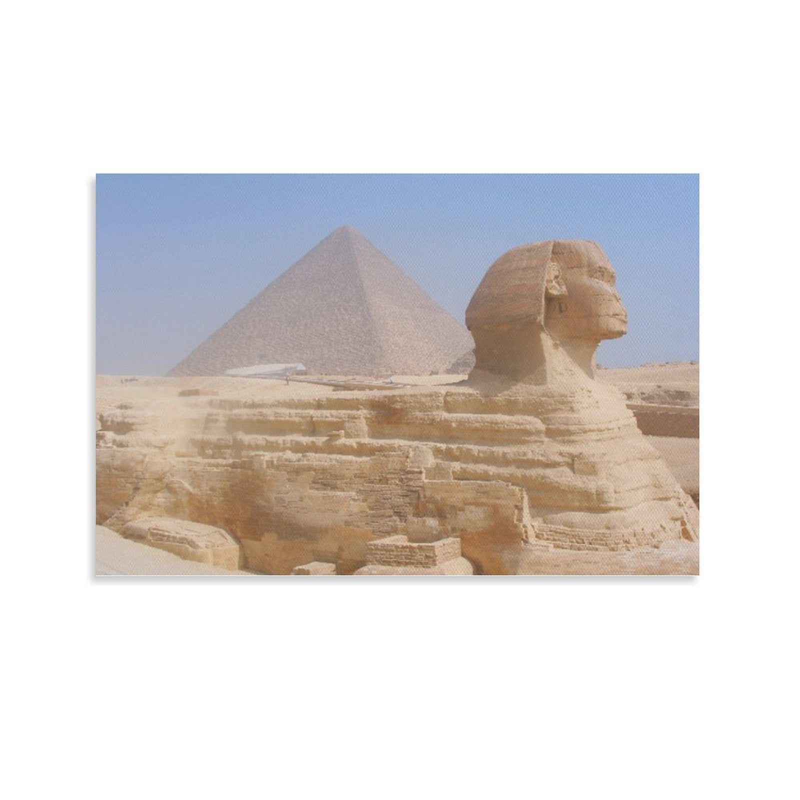 Egypt Giza Sphinx Pyramid Desert Poster Decorative Painting Canvas Wall ...