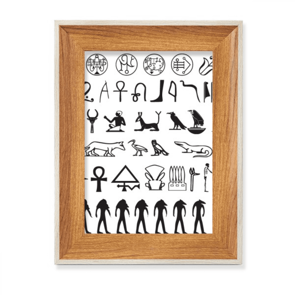 Egypt Hieroglyphs Fresco Illustration Pattern Desktop Wooden Photo ...