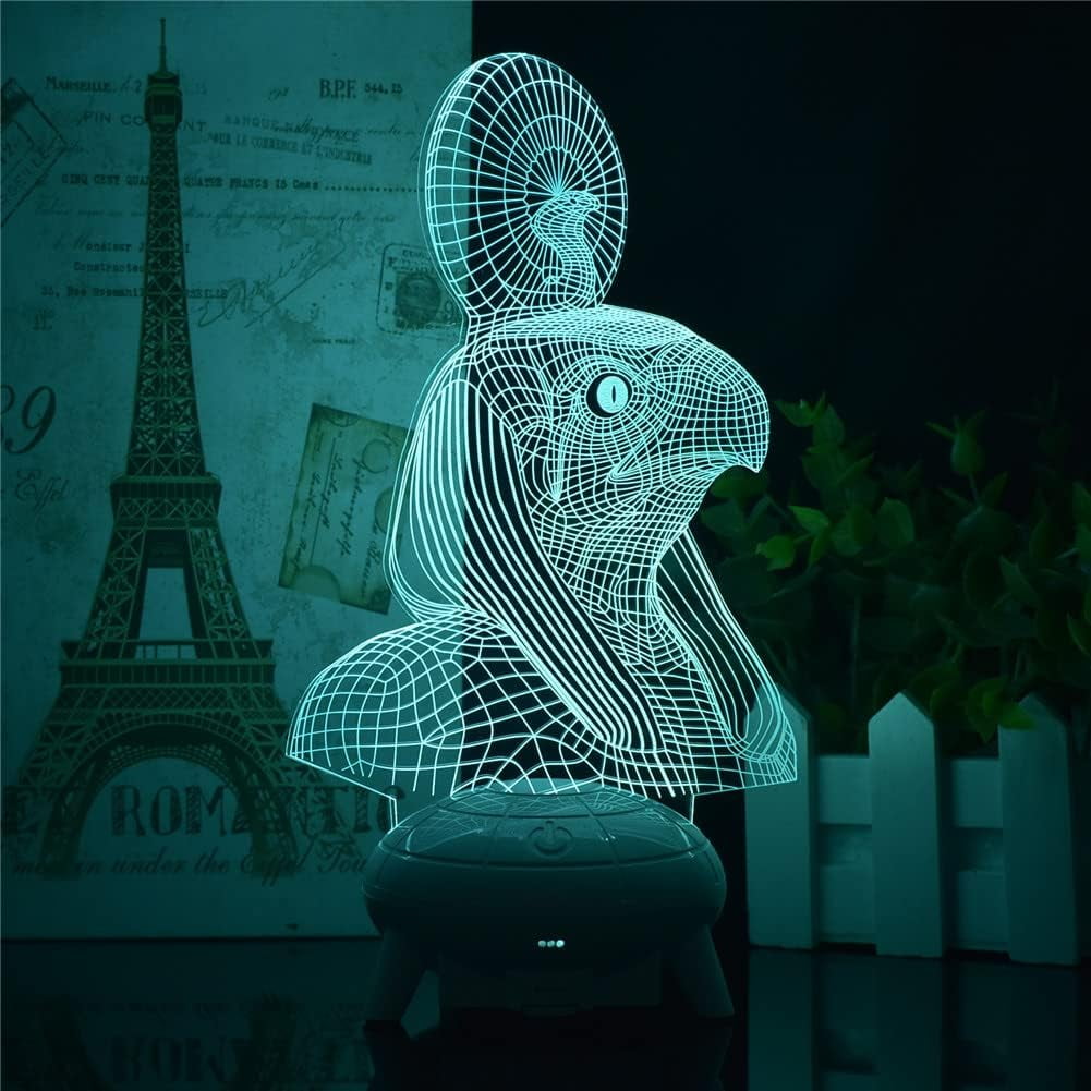 Egypt Horus Pharaoh Figure 3D Illusion Lamp 3D Table Desk for , 16 ...