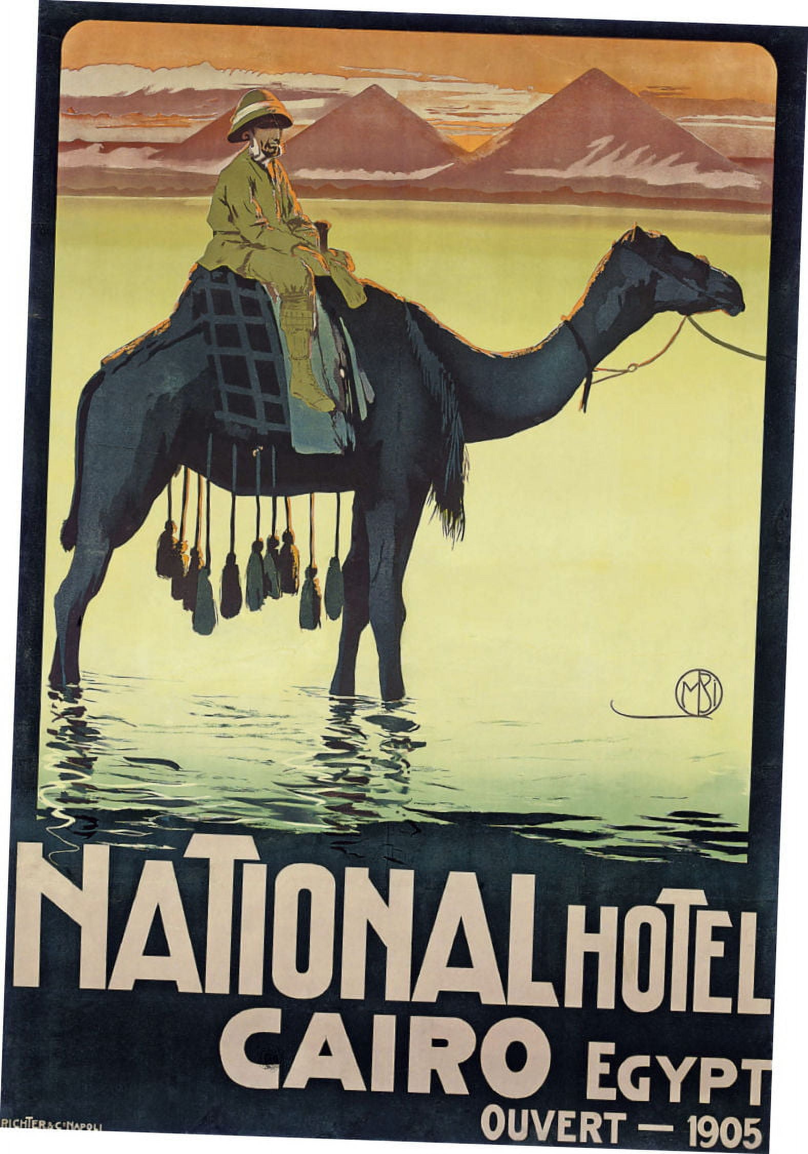 Egypt Hotel Cairo 1905 poster Metal Sign 8inx 12in Metal Print 8x12 ...