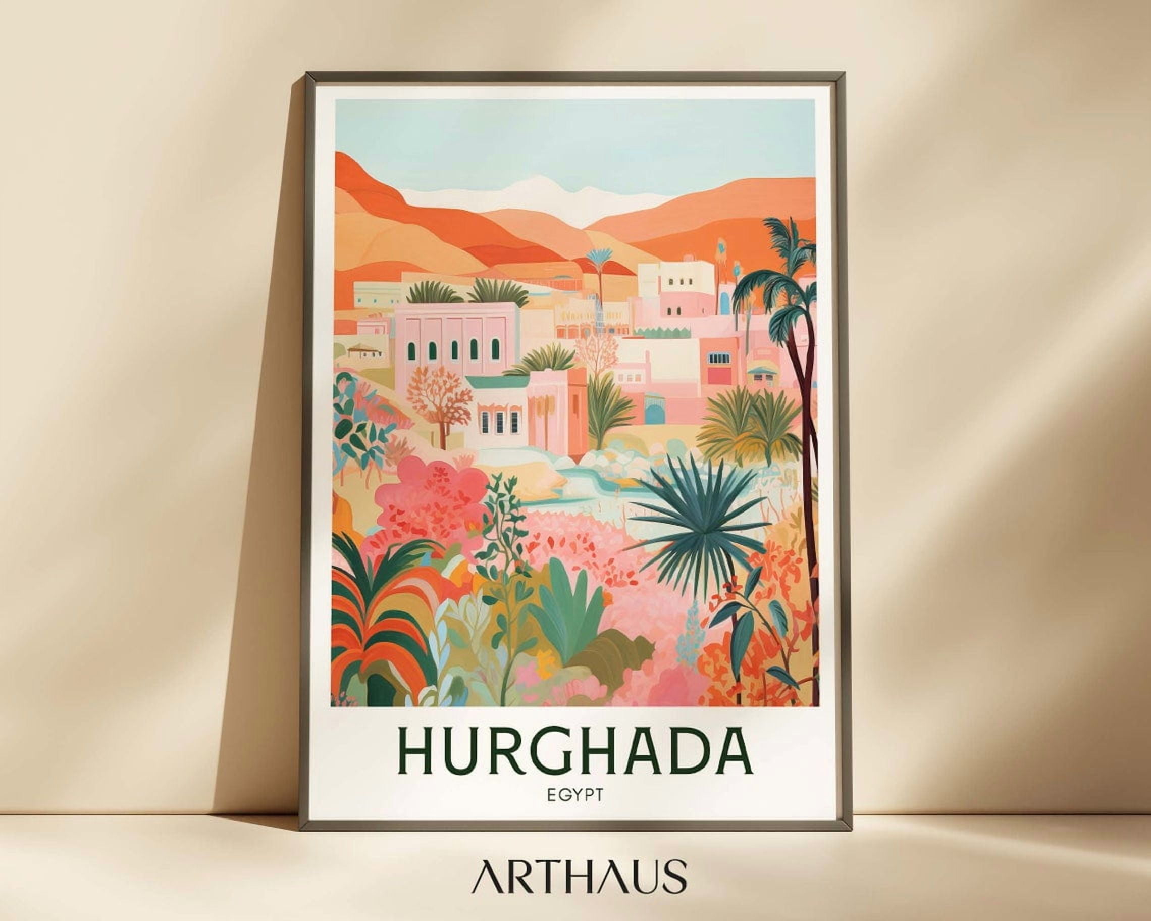 Egypt Hurghada Travel Art Home Decor Travel, Unframed Canvas Size 24x36 ...