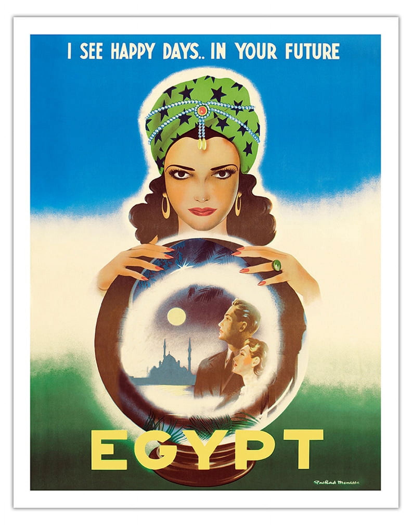 Vintage Fortune Teller Poster Instant Fortune Teller | The Cloak And