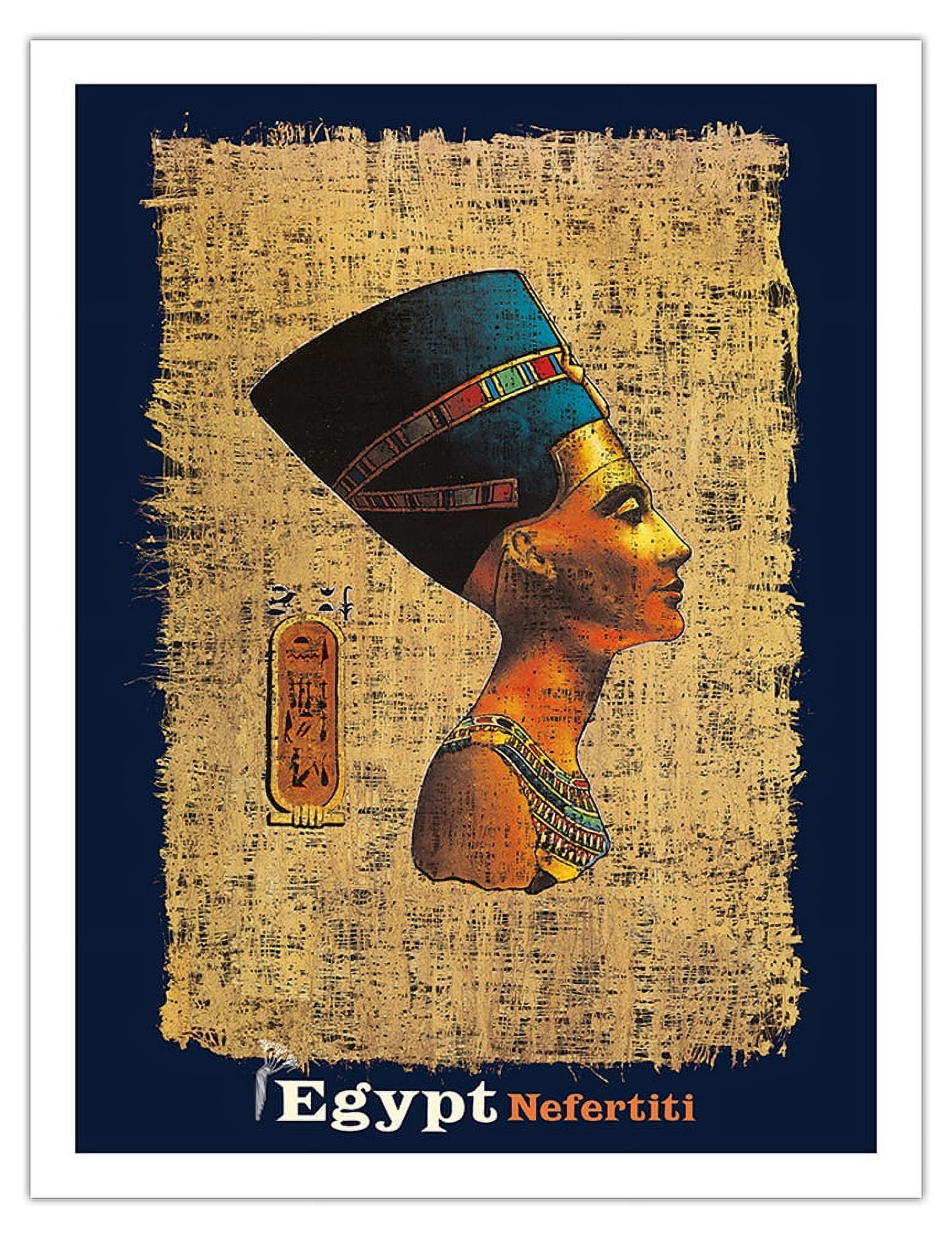 Egypt - Nefertiti Egyptian Goddess - Vintage Travel Poster c.1950s ...
