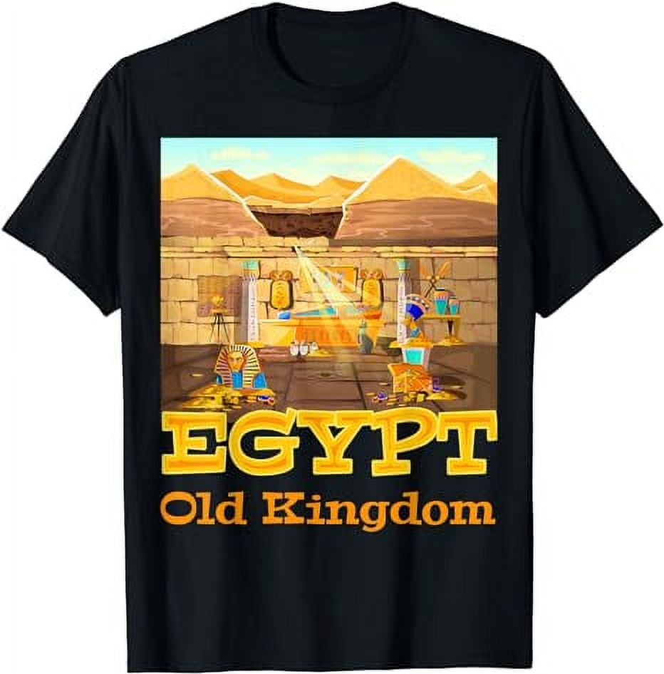 Egypt Old Kingdom Egyptian Pyramid Ankh Pharaoh Temple Mummy T-Shirt ...