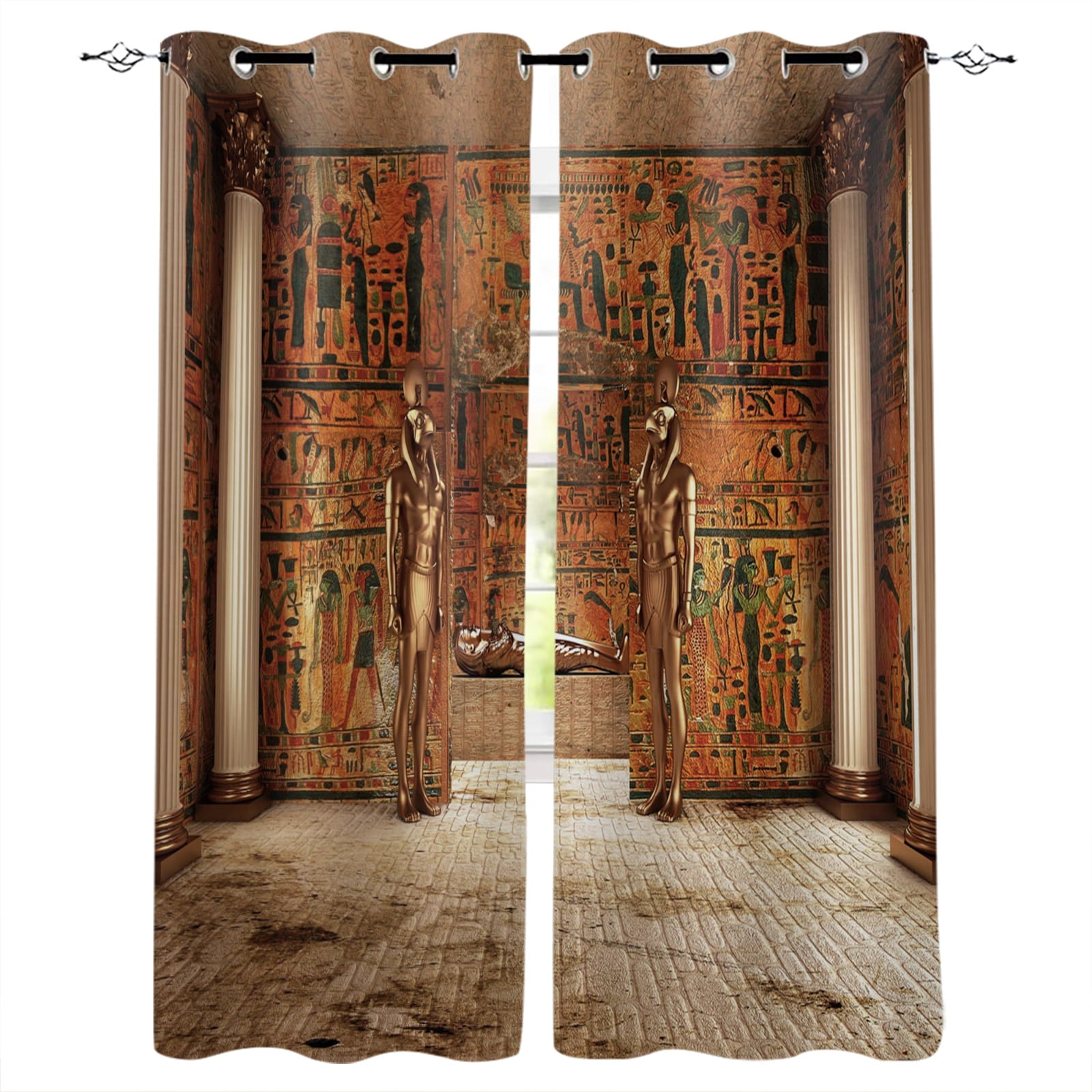 Egypt Pyramid Sphinx Window Curtains Living Room Bedroom Kitchen ...