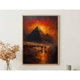 Egypt Pyramids Giza Sunset Landscape Impasto Camel History Travel Lover ...