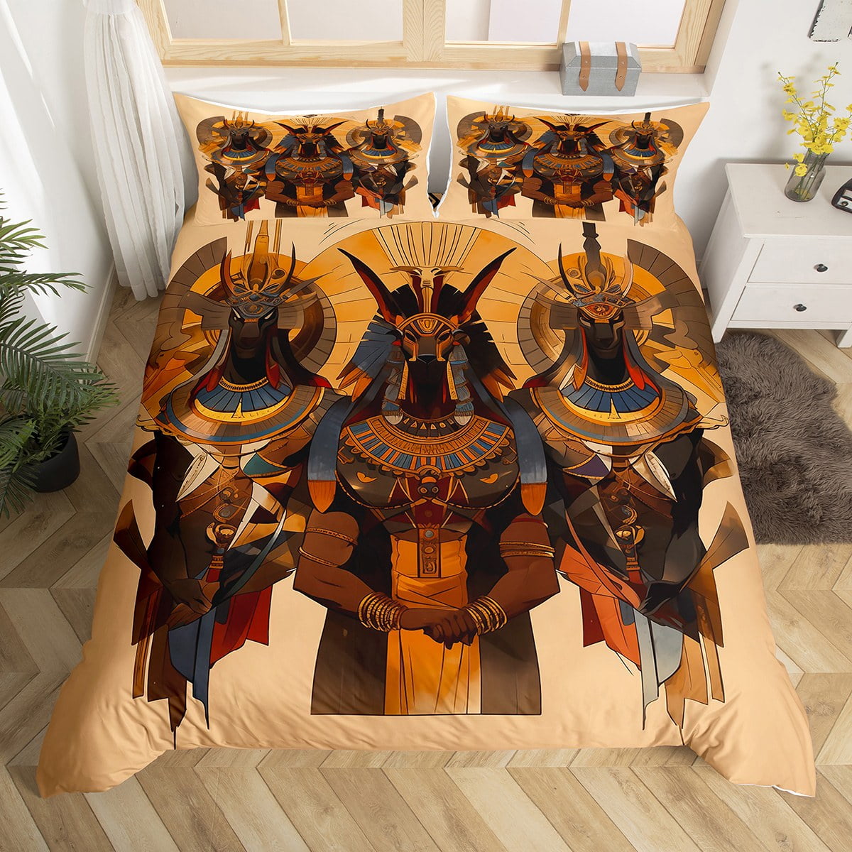 Egypt Style Bedding Set Ancient Egyptian Comforter Cover for Young ...