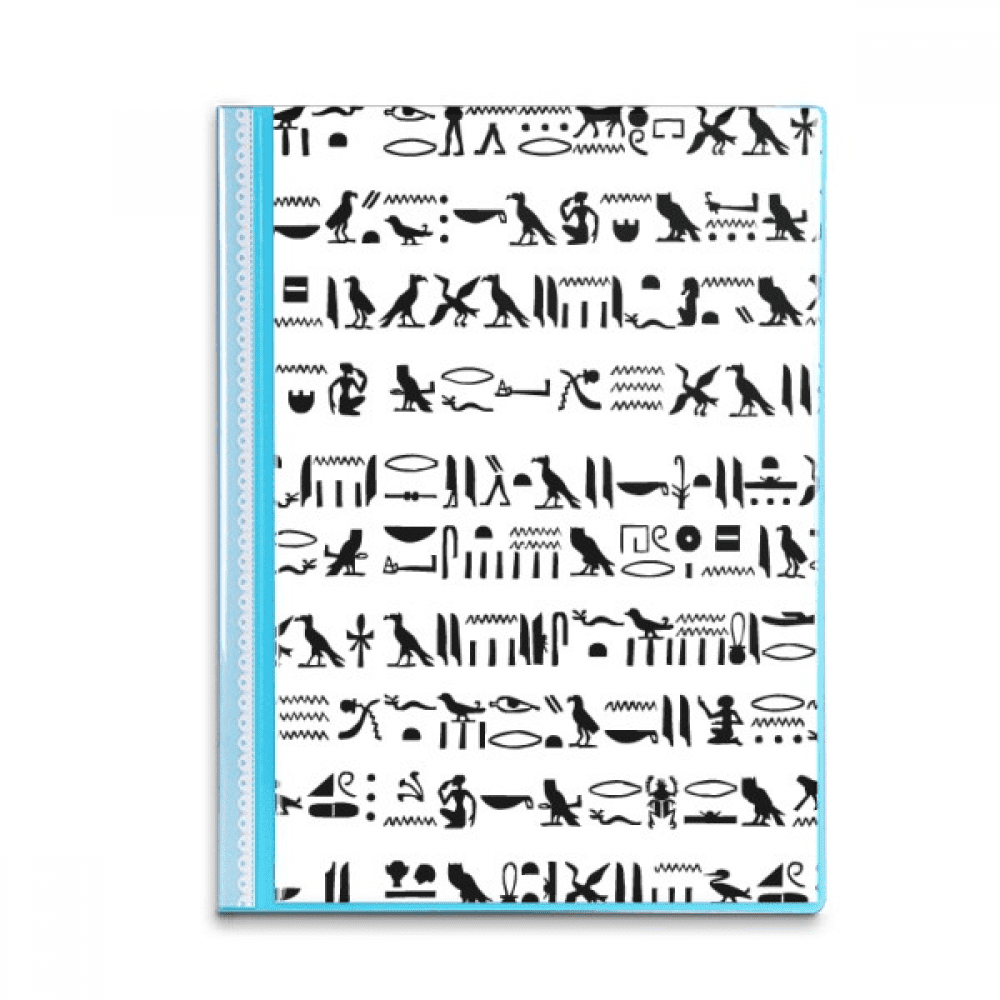 Egypt Totem Hieroglyphs Fresco Repeat Book Sheet Protectors Portfolio ...