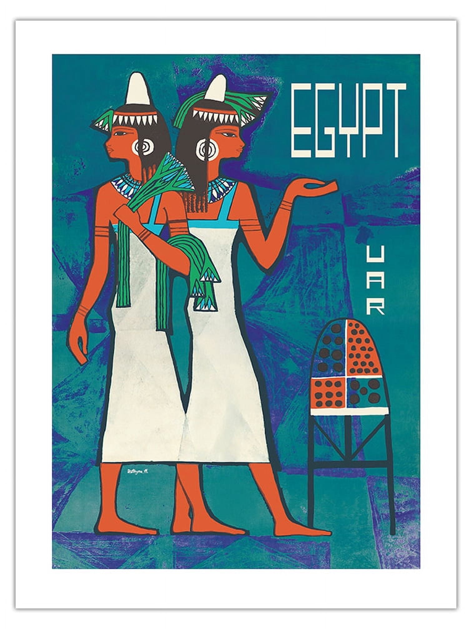 Egypt - United Arab Republic - Egyptian Hieroglyphs - Vintage Travel ...