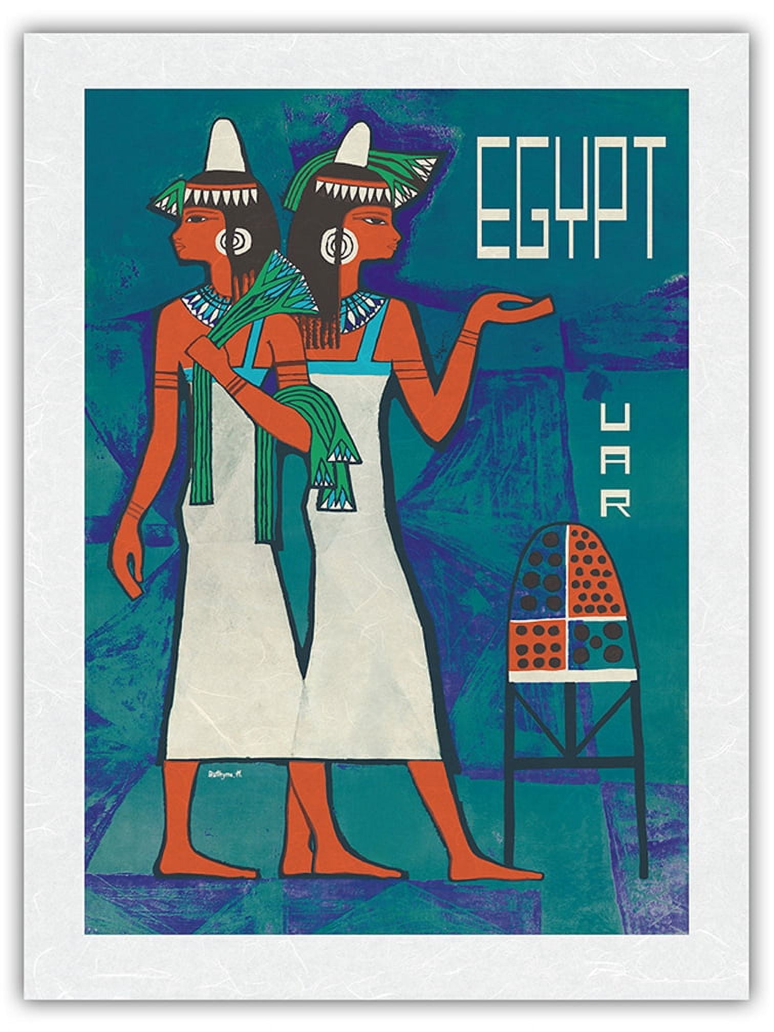 Egypt - United Arab Republic - Egyptian Hieroglyphs - Vintage Travel ...