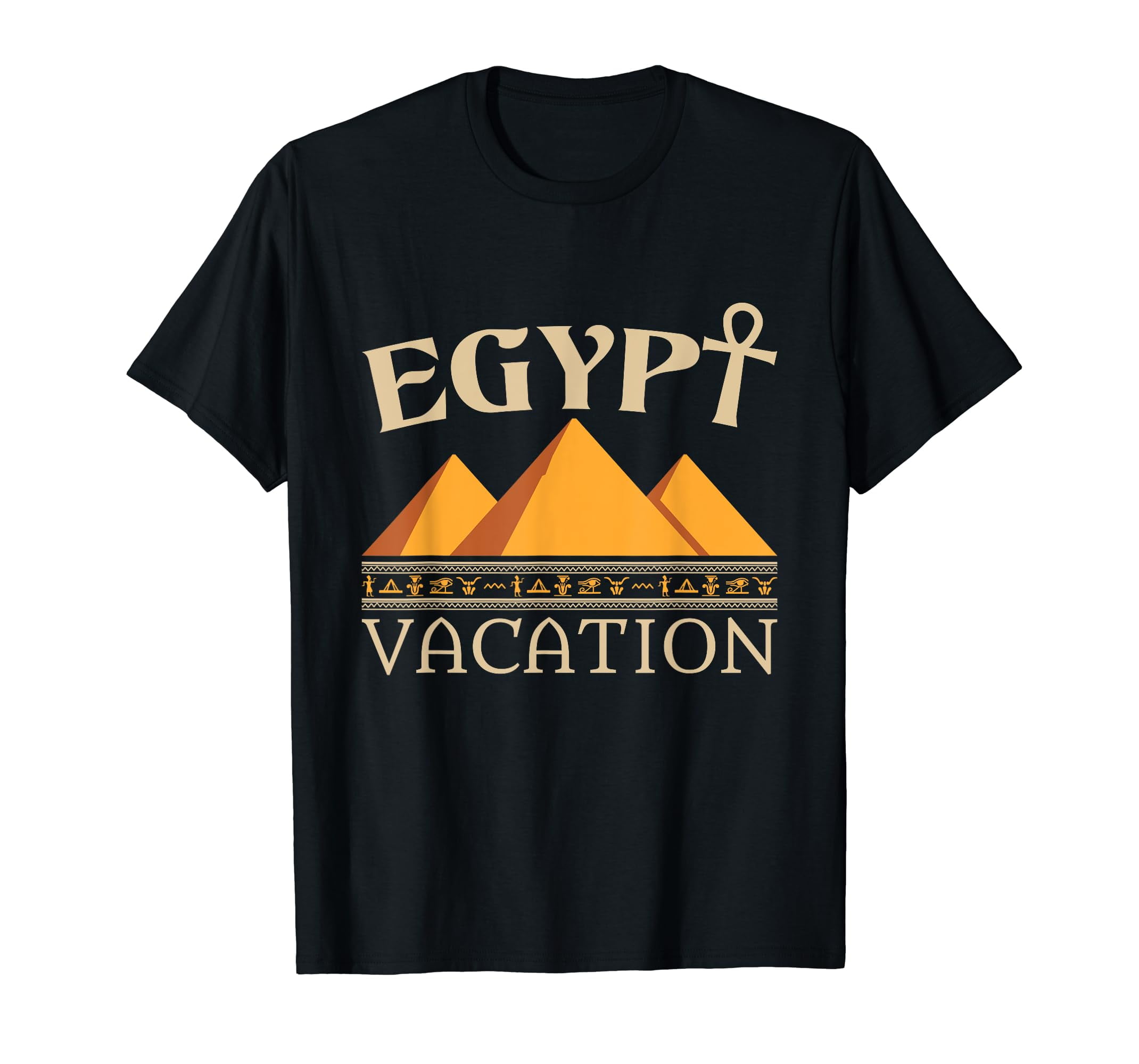 Egypt Vacation Souvenir Pyramids Egyptian Black T-Shirt - Walmart.com