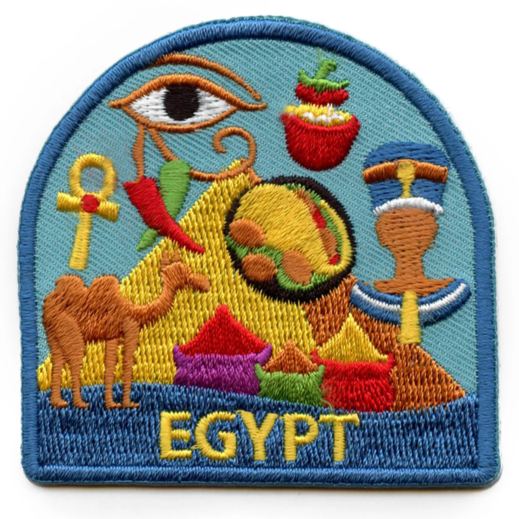Egypt World Showcase Travel Patch Souvenir Sandy Vacation Embroidered ...