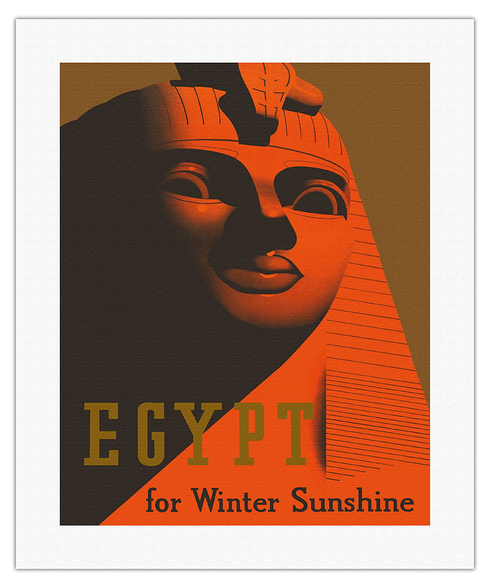 Egypt for Winter Sunshine - Great Sphinx - Vintage Travel Poster c.1937 ...