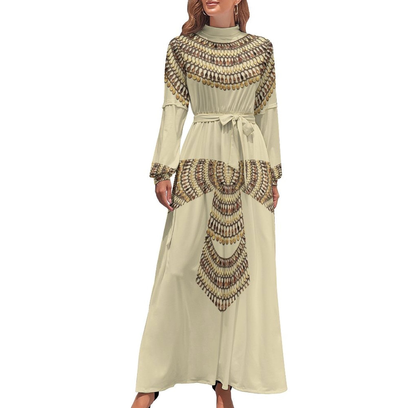 Egyptian Aline Dress Beige Long Dress prom dresses 2024 Bride dresses ...