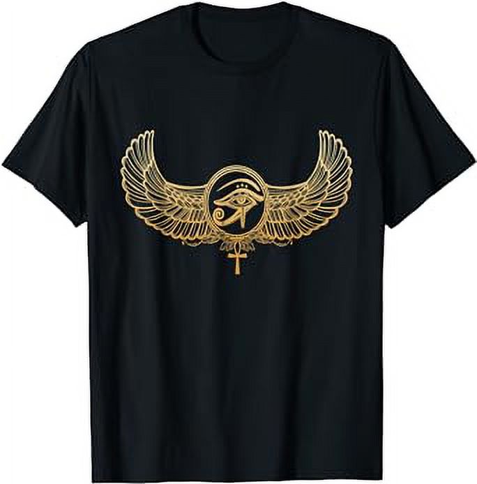 Egyptian All Seeing Eye of Ra Sun God Ankh Wings T Shirt - Walmart.com
