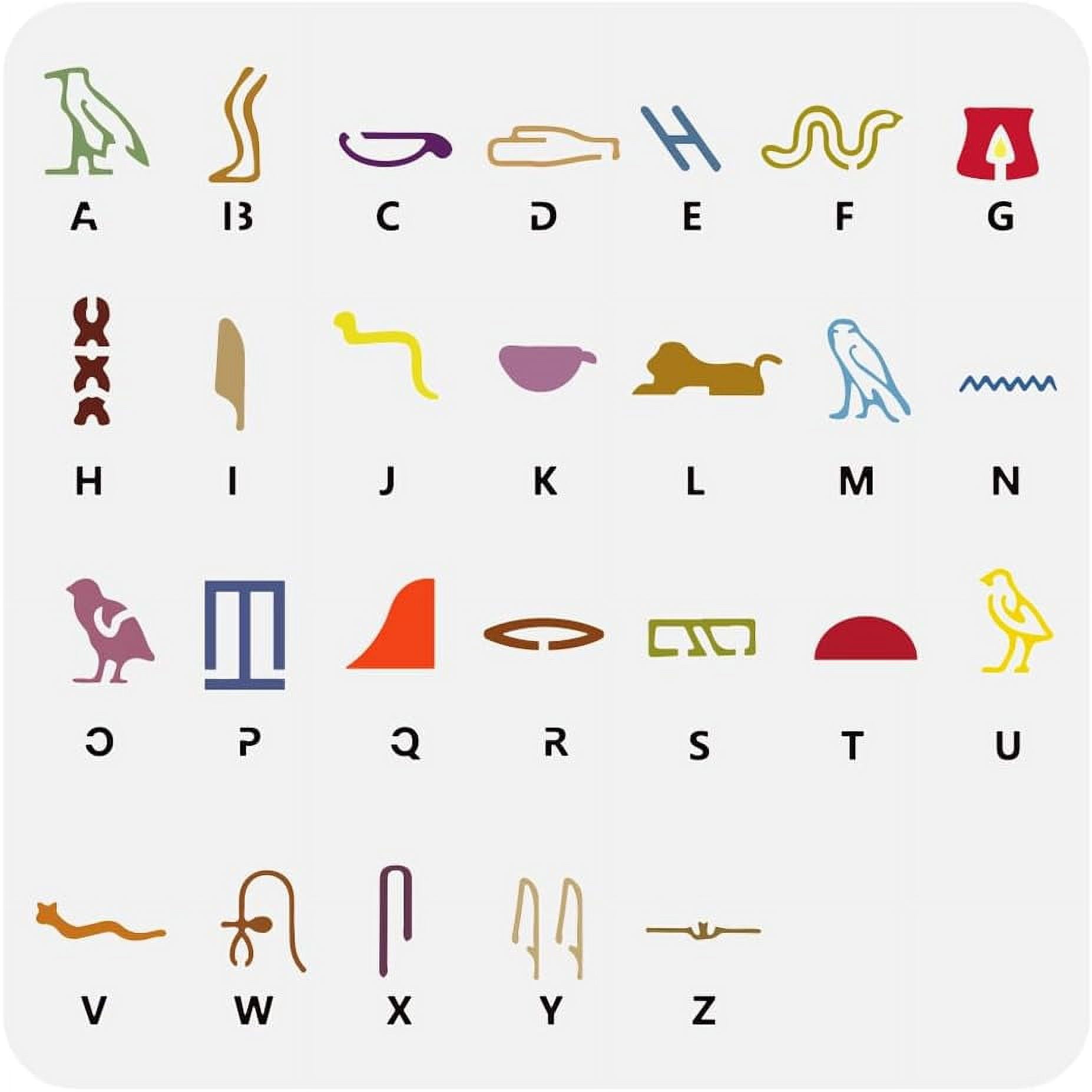 Egyptian Alphabet Stencil for Painting 11.8x11.8 inch Hollowed ...