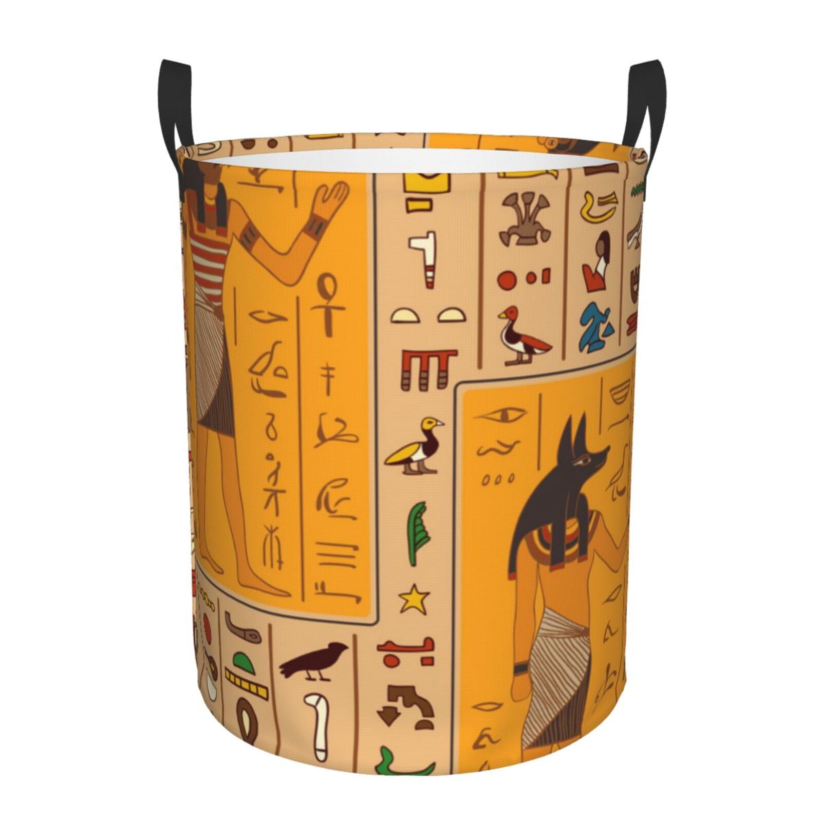 Egyptian Ancient Hieroglyphs Foldable Laundry Hamper with Handle ...