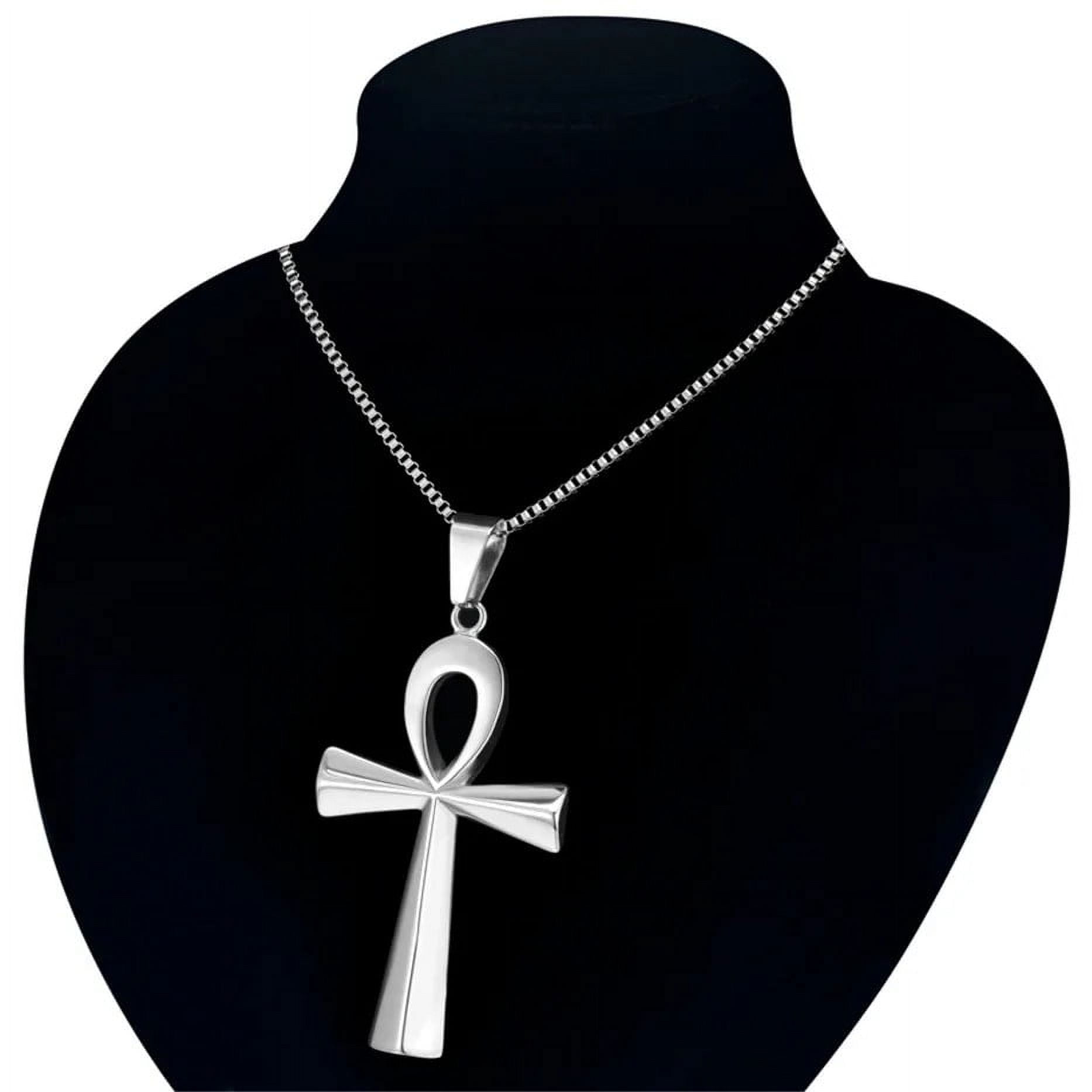 Egyptian Ankh Cross Pendant Necklace For Woman/Men The Key Of Life 14K ...