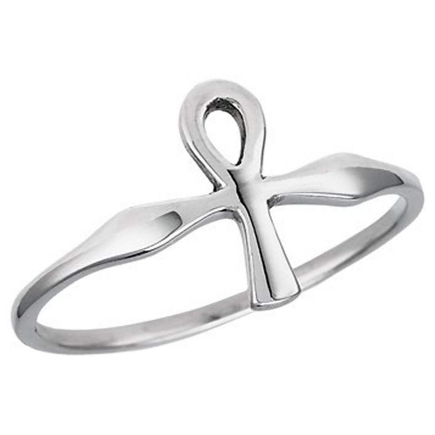 Egyptian Ankh Ring 925 Sterling Silver Ancient Egypt Aunk Band ...