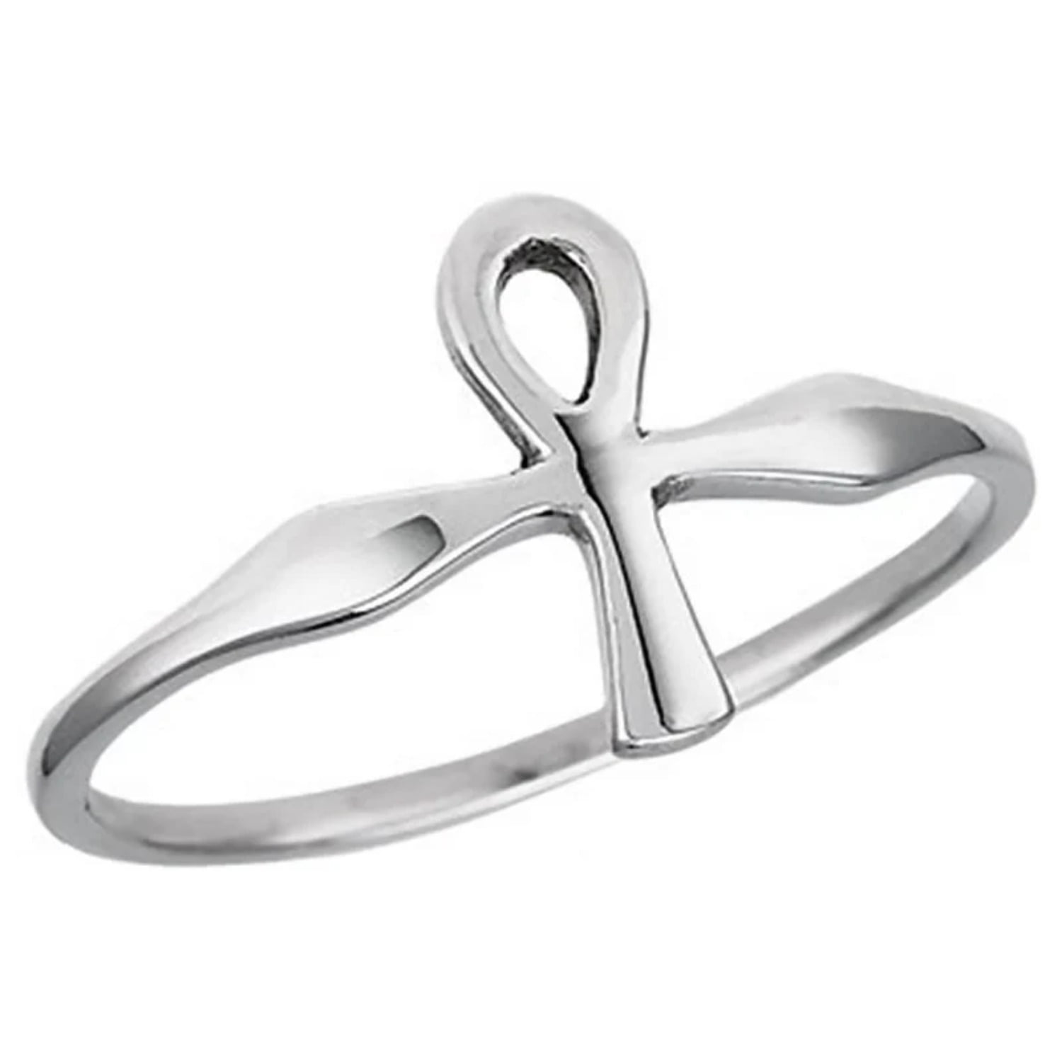 Egyptian Ankh Ring 925 Sterling Silver Ancient Egypt Aunk Band ...