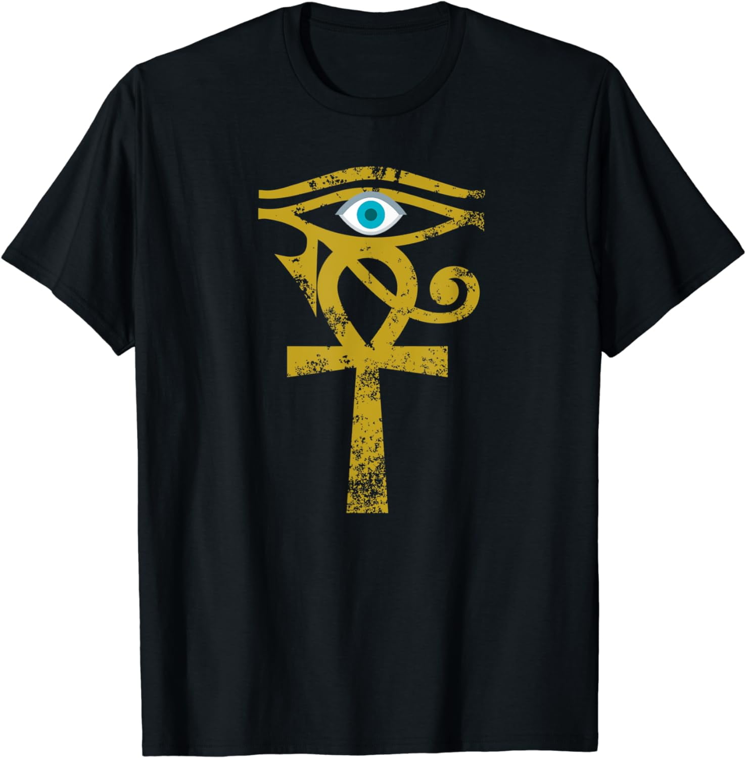 Egyptian Blue Eye Of Horus Ankh Egypt Archaeologist TShirt - Walmart.com