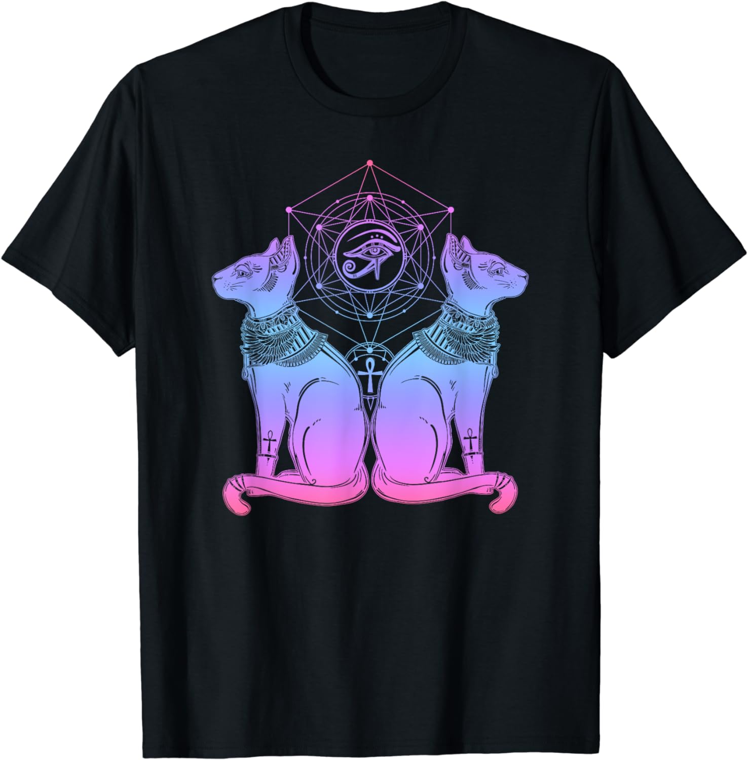Egyptian Cat Goddess Bastet Sphinx Eye Of Ra T Shirt - Walmart.com