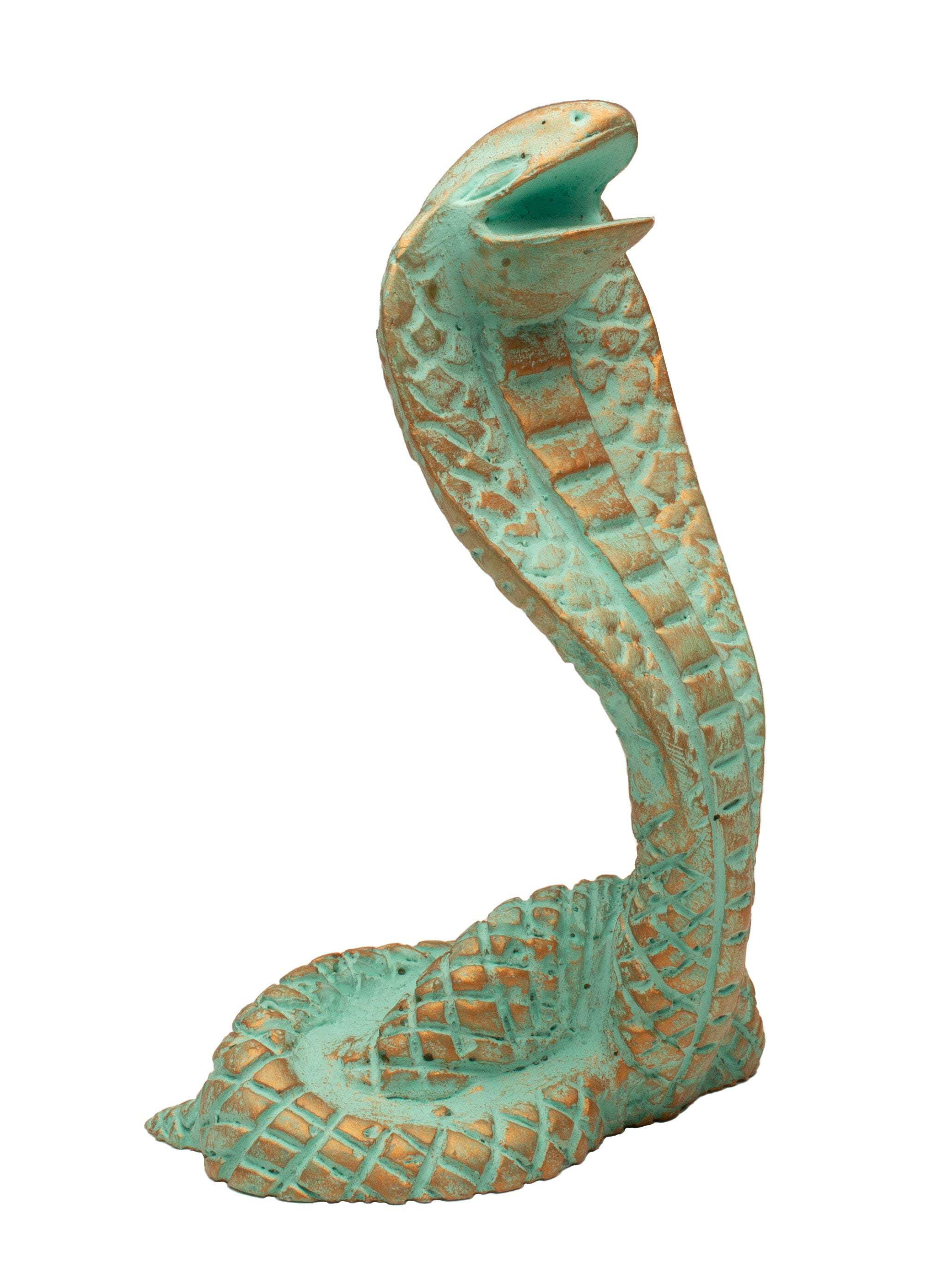 Egyptian Cobra Statue - Hand Painted Uraeus - Egyptian Goddess Wadjet ...