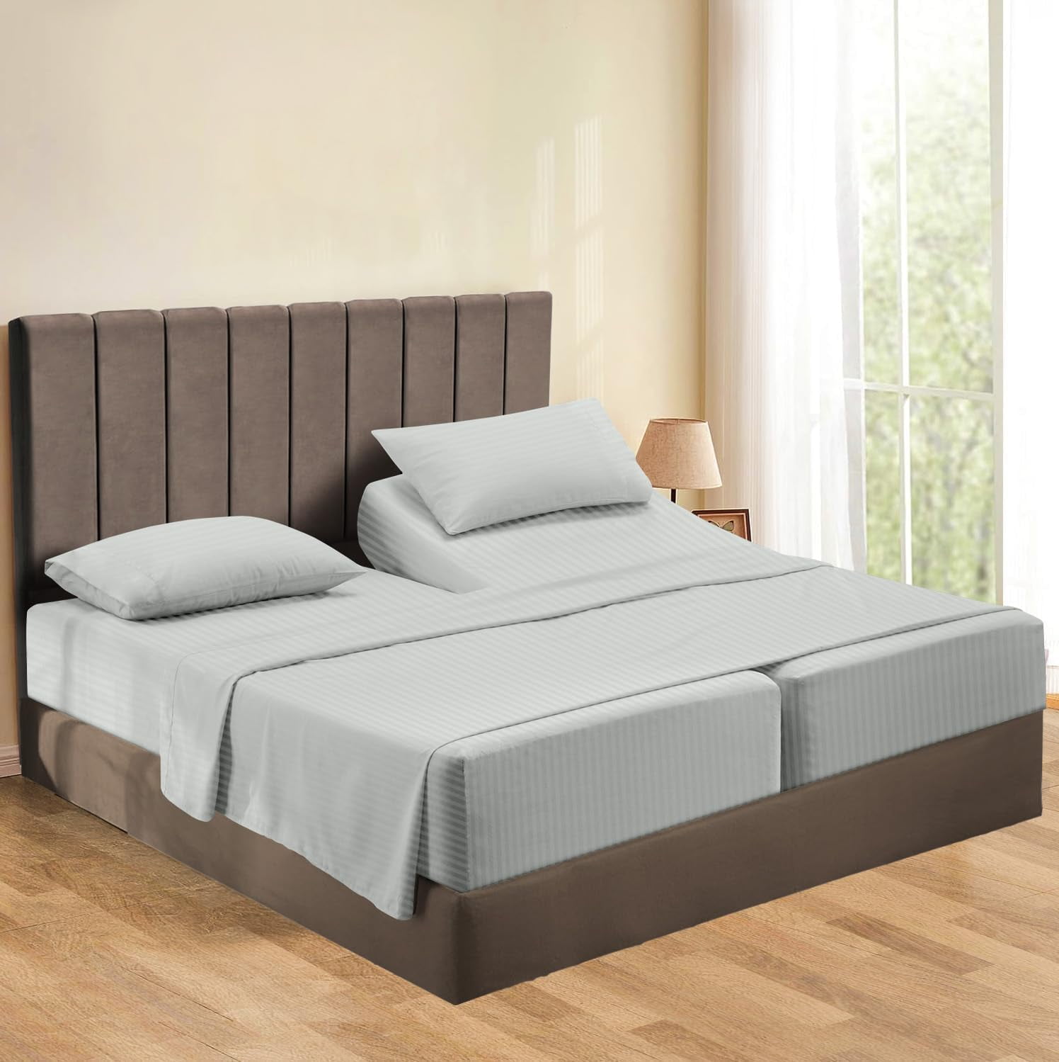 Egyptian Cotton Split Queen Sheets – 500 Thread Count, Ultra-Soft ...