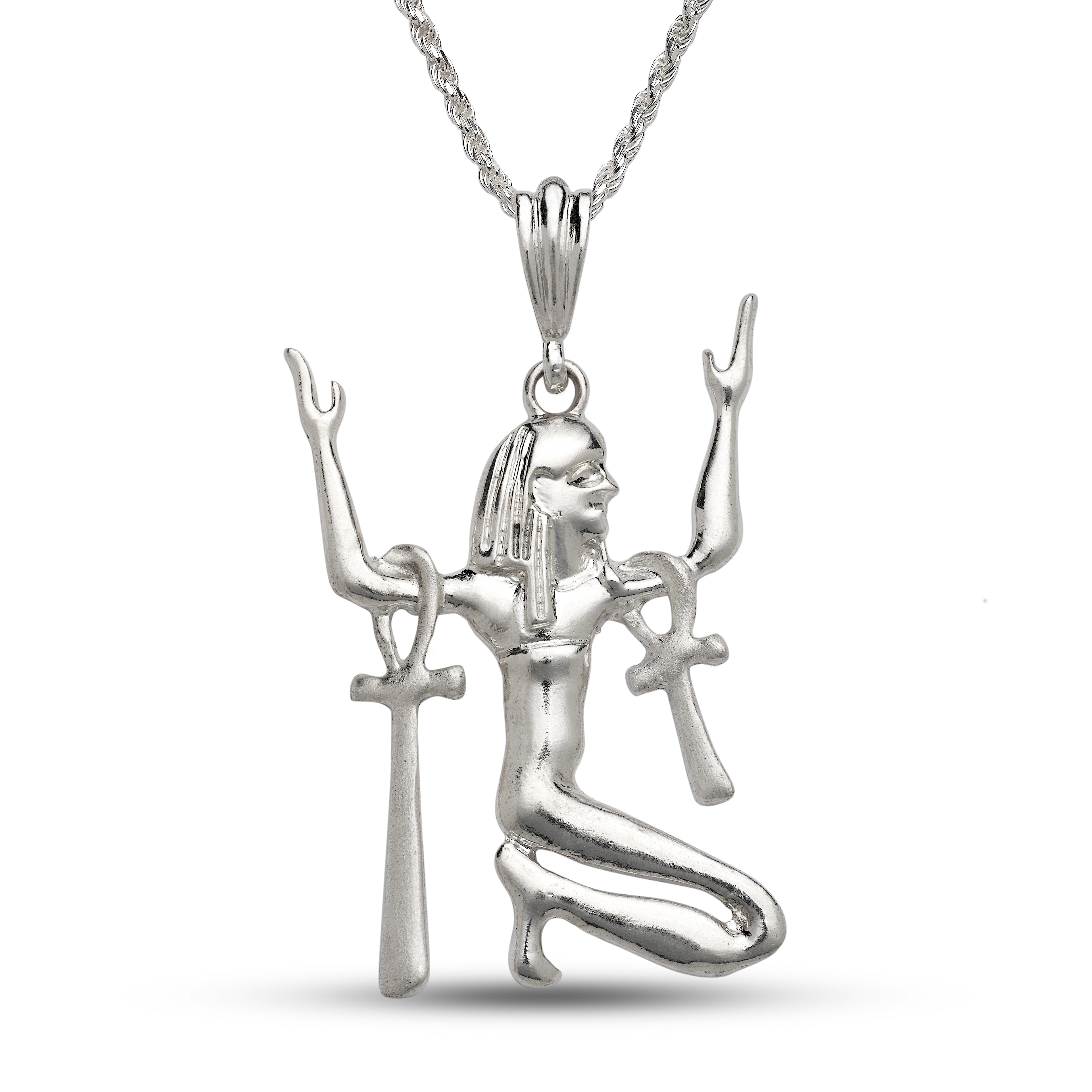 Egyptian Egypt Cleopatra .925 Sterling Silver Goddess ISIS Ankh Cross ...