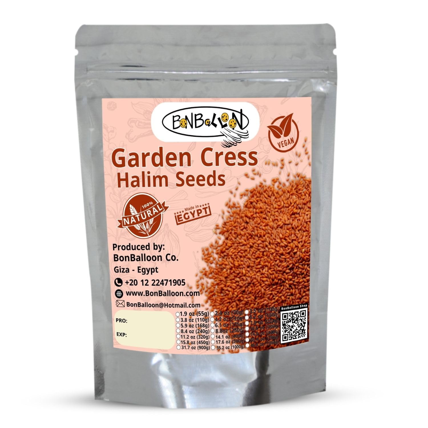 Egyptian Garden Cress Seed DMF15 Seeds Pure Natural Herbs Herbals (1 ...