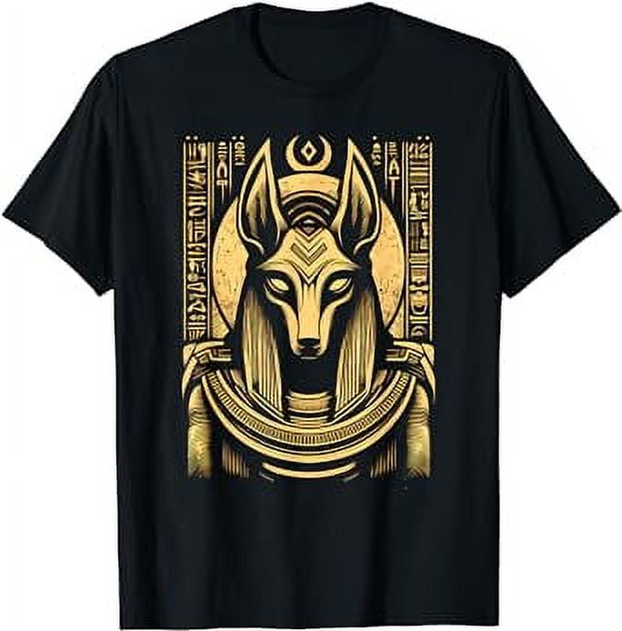 Egyptian God Anubis - Egyptian Hieroglyphics - Ancient Egypt T-Shirt ...