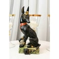 Egyptian God Of The Dead Anubis With Uraeus Crown Standing On Mummy ...