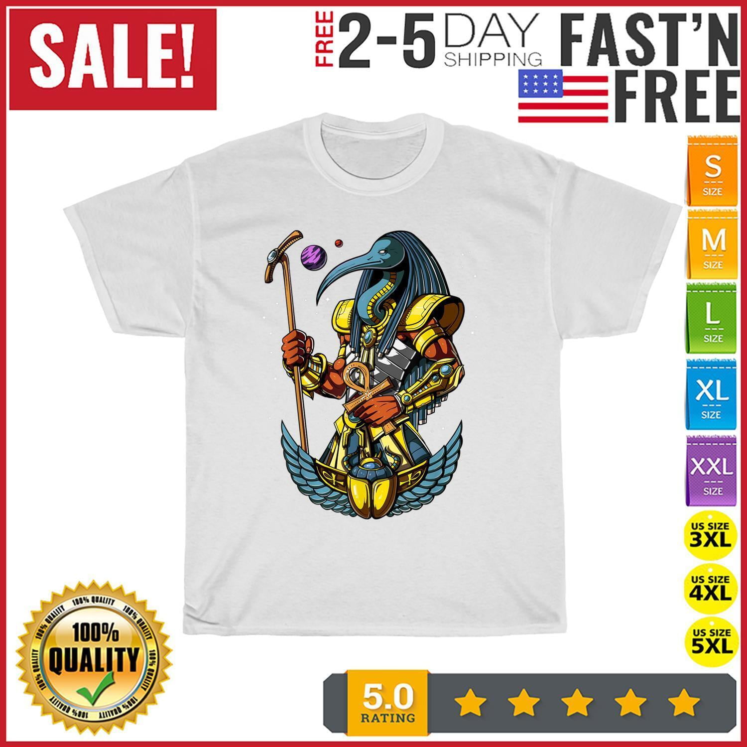 Egyptian God Thoth Ankh Scarab Ancient Egyptian Mythology T Shirt Men ...