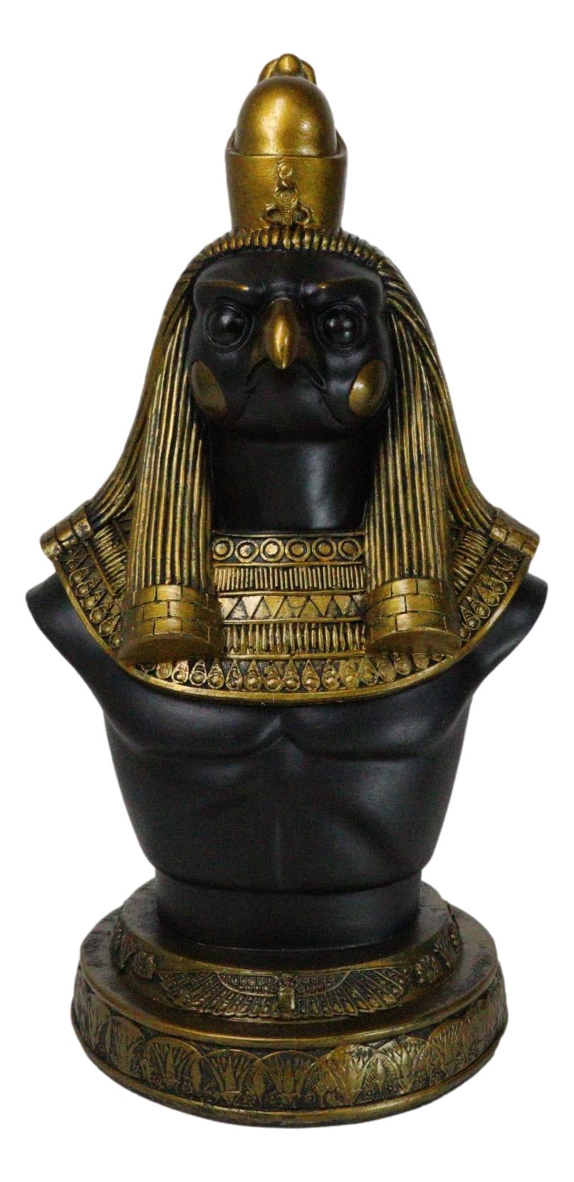 Egyptian God of The Sky Horus Ra Bust Decorative Box With Hieroglyphic ...