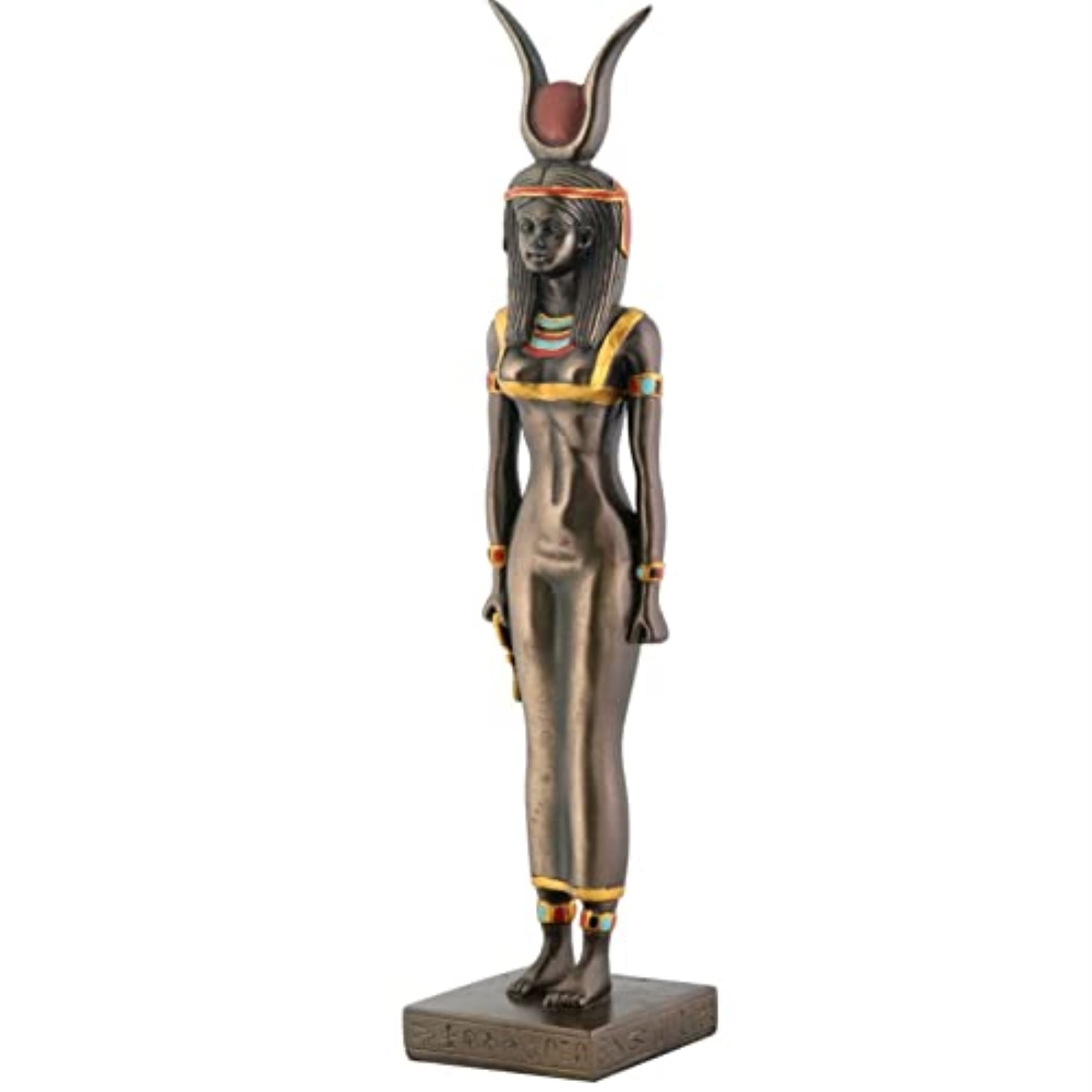 Egyptian Goddess Isis Bronze Colored Resin Statue Figurine Deity God ...