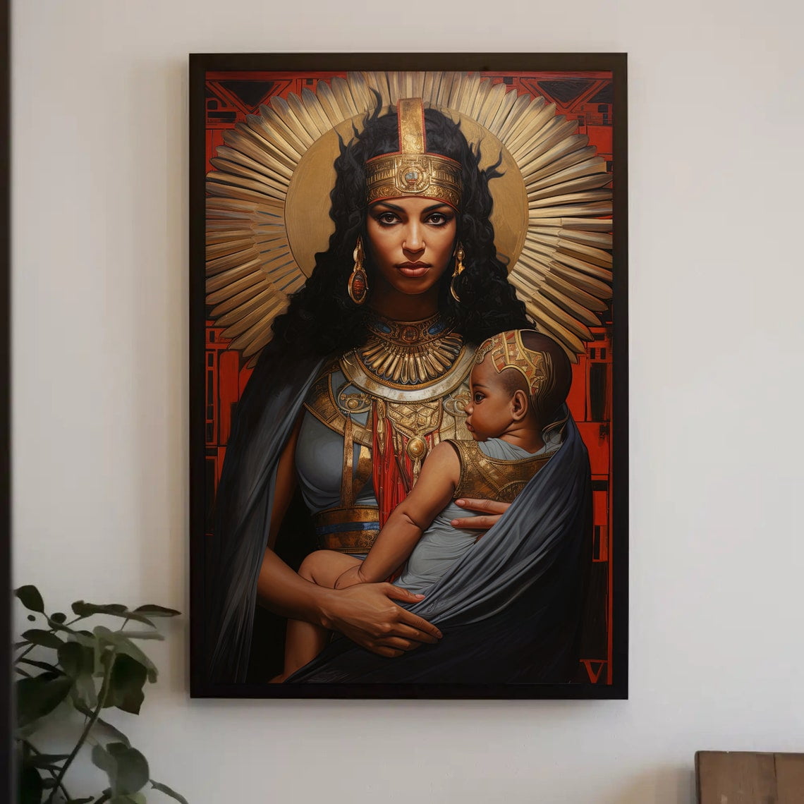 Egyptian Goddess Isis Painting - Black Woman Art - African American ...
