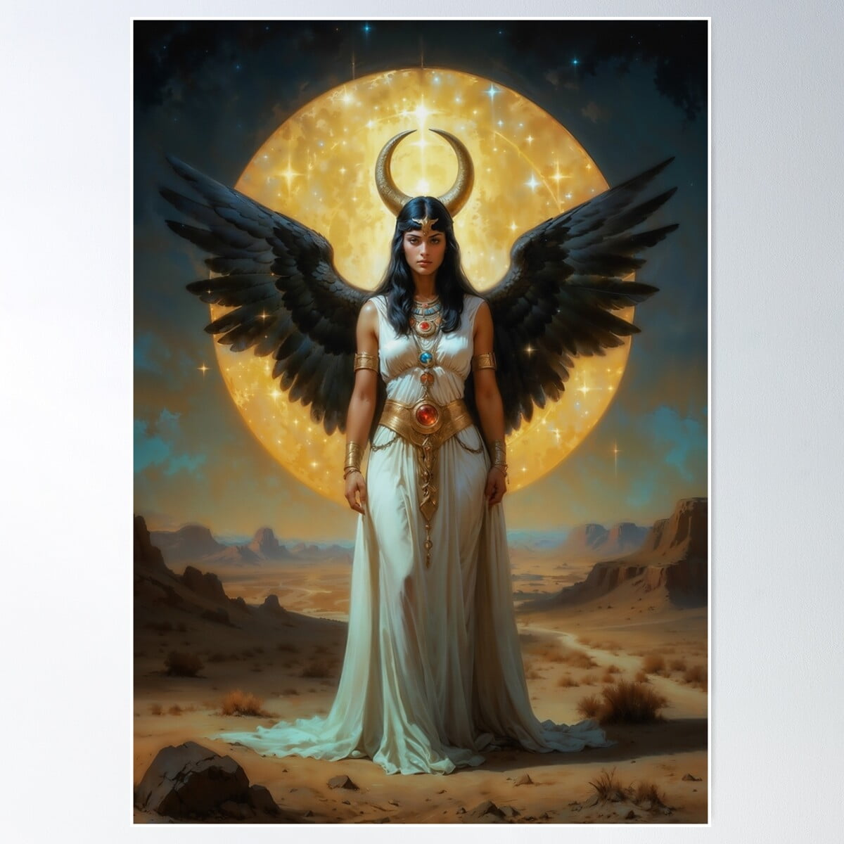 Egyptian Goddess Isis Poster Wall Art, Modern Wall Decor For Living ...