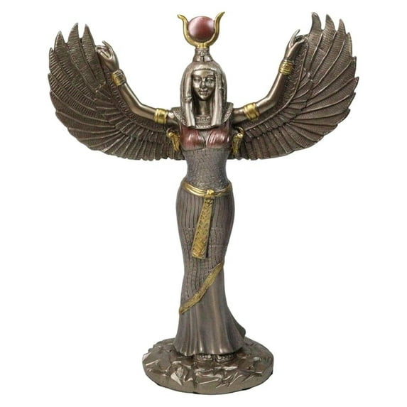 Egyptian Goddess Isis Ra with Open Statue 12" Tall Deity of Motherhood ...
