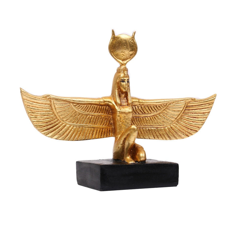 Egyptian Goddess Isis golden Statue - Walmart.com