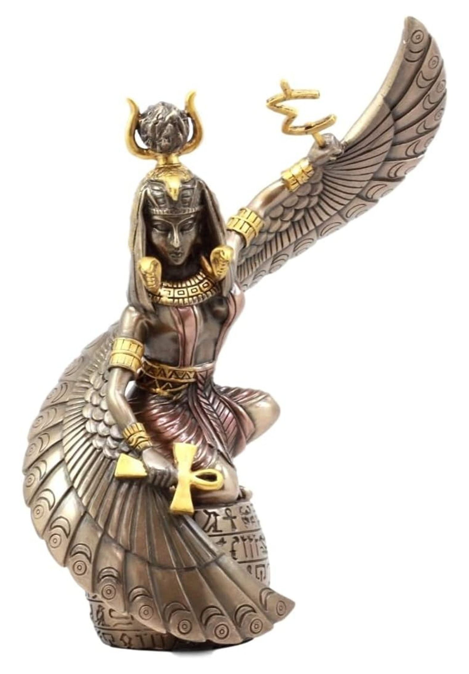 Egyptian Goddess of Motherhood and Magic Isis Ra with Open Holding Ankh ...