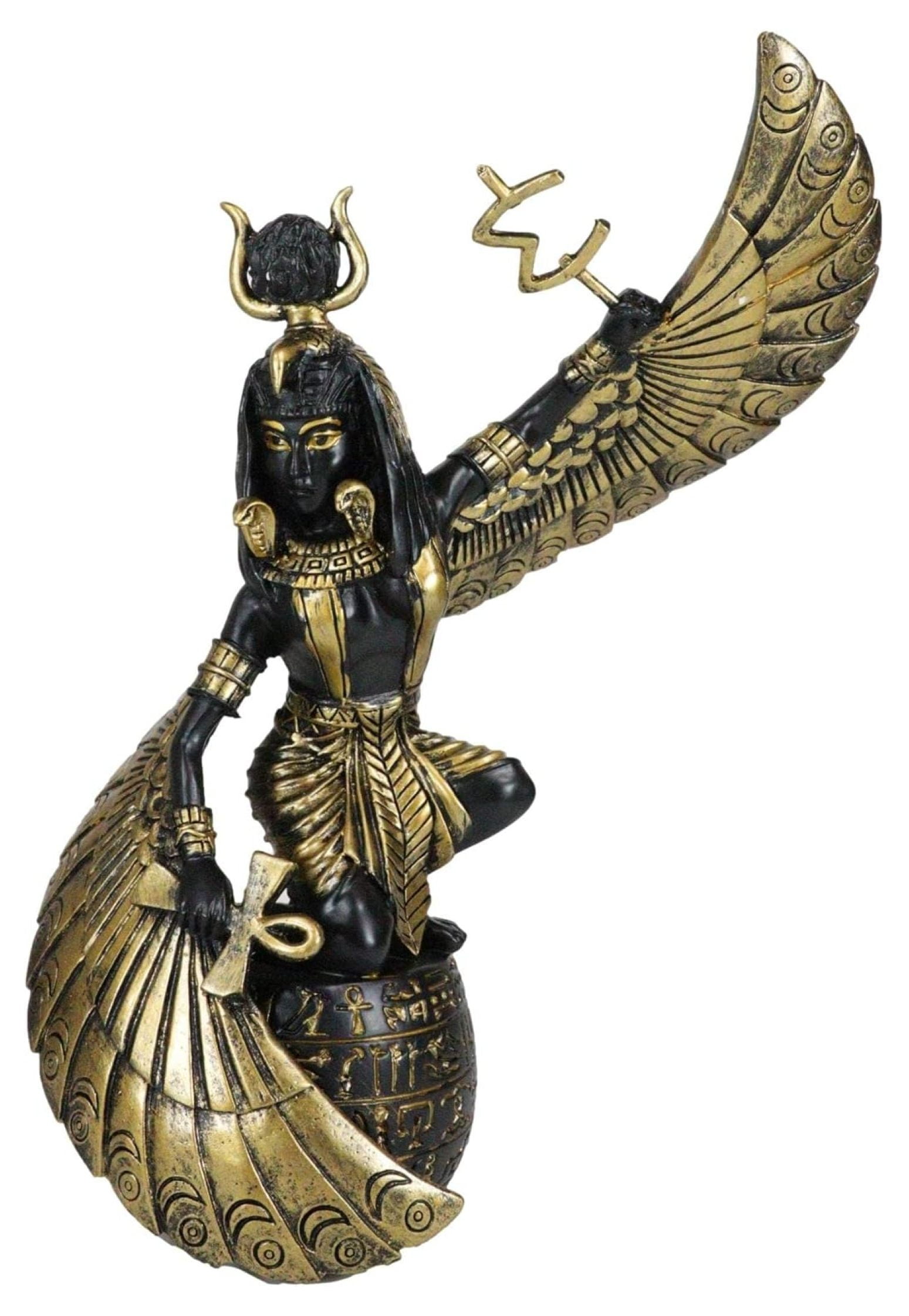 Egyptian Goddess of Motherhood and Magic Mother Isis Ra Holding Ankh ...